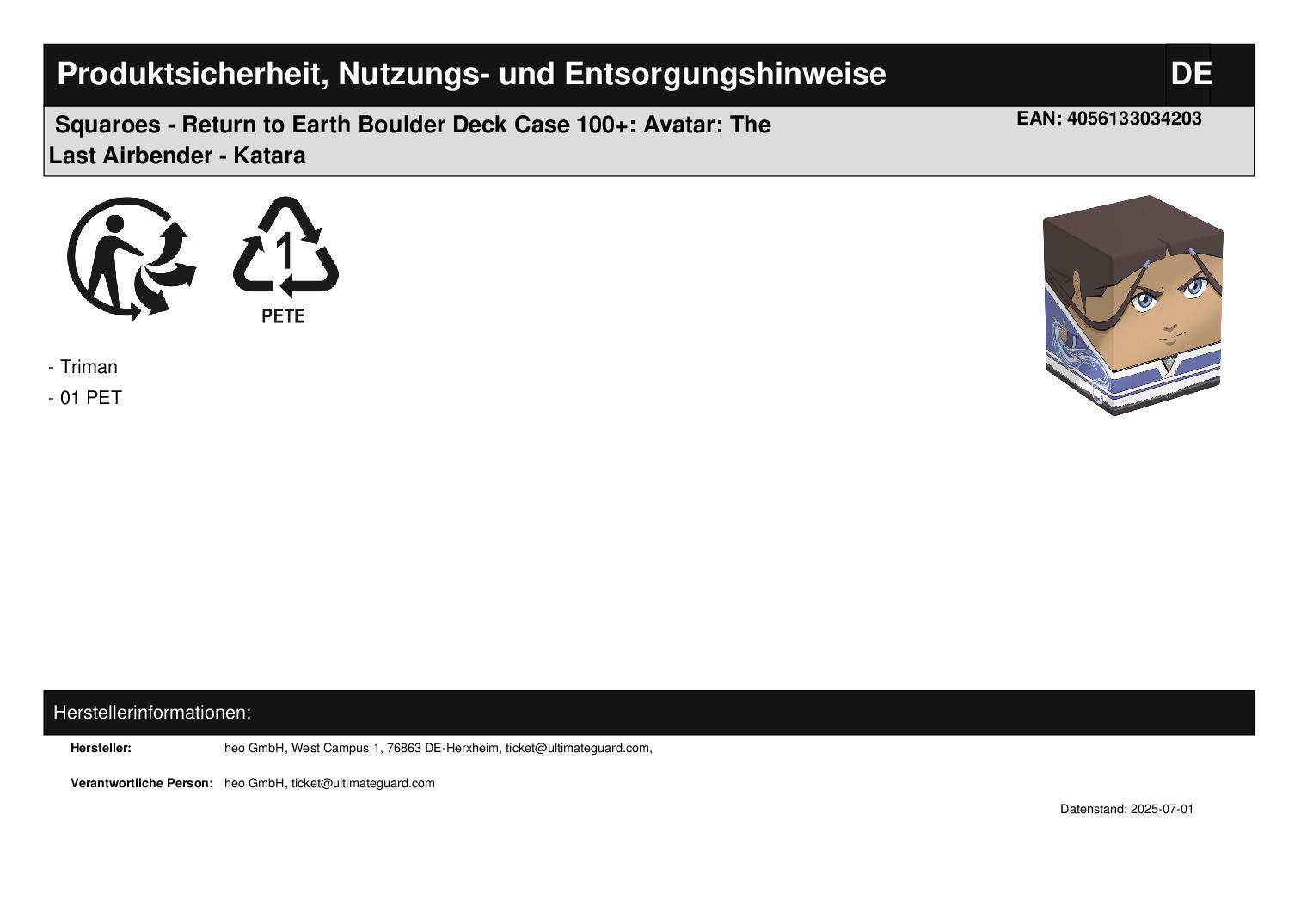 Squaroes - Return to Earth Boulder Deck Case 100+: Avatar: The Last ...